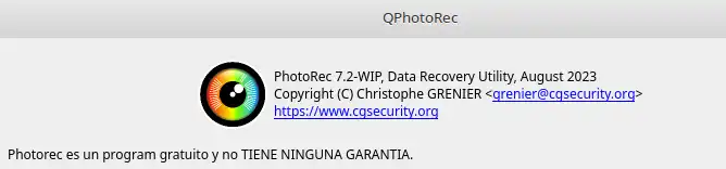 QPhotoRec - GUI para PhotoRec