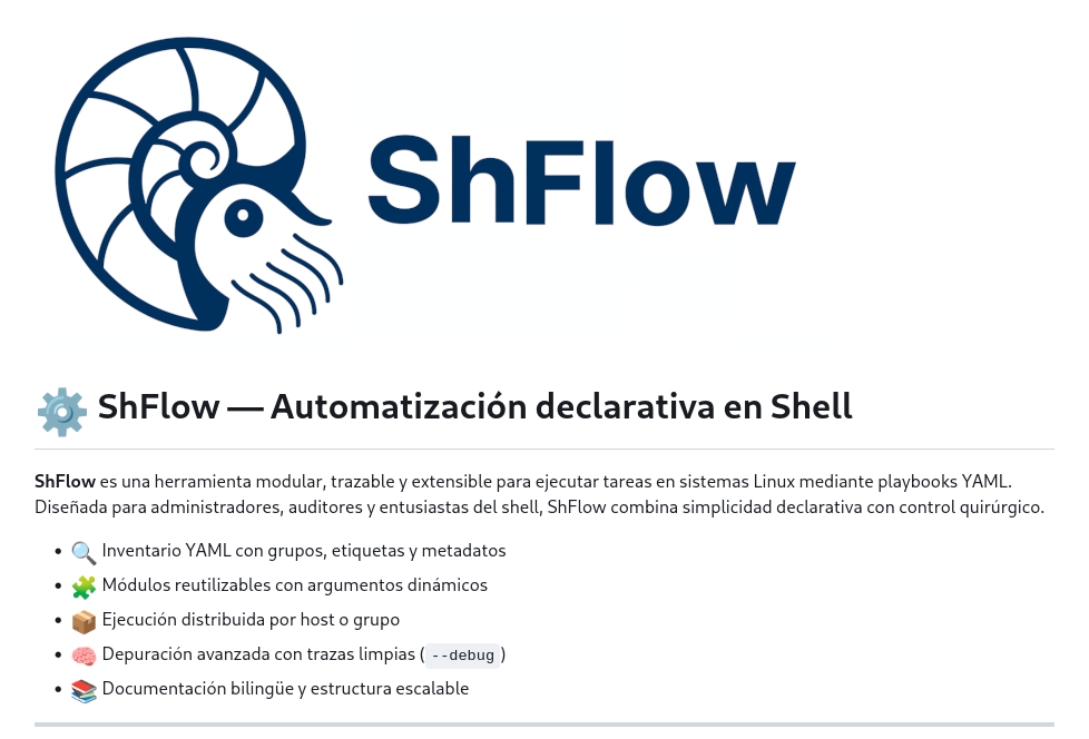 ShFlow– Automatización ligera y extensible con Shell