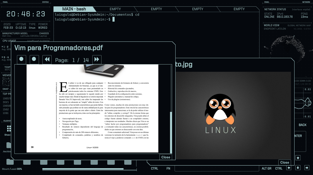 eDEX-UI. Terminal Hacker